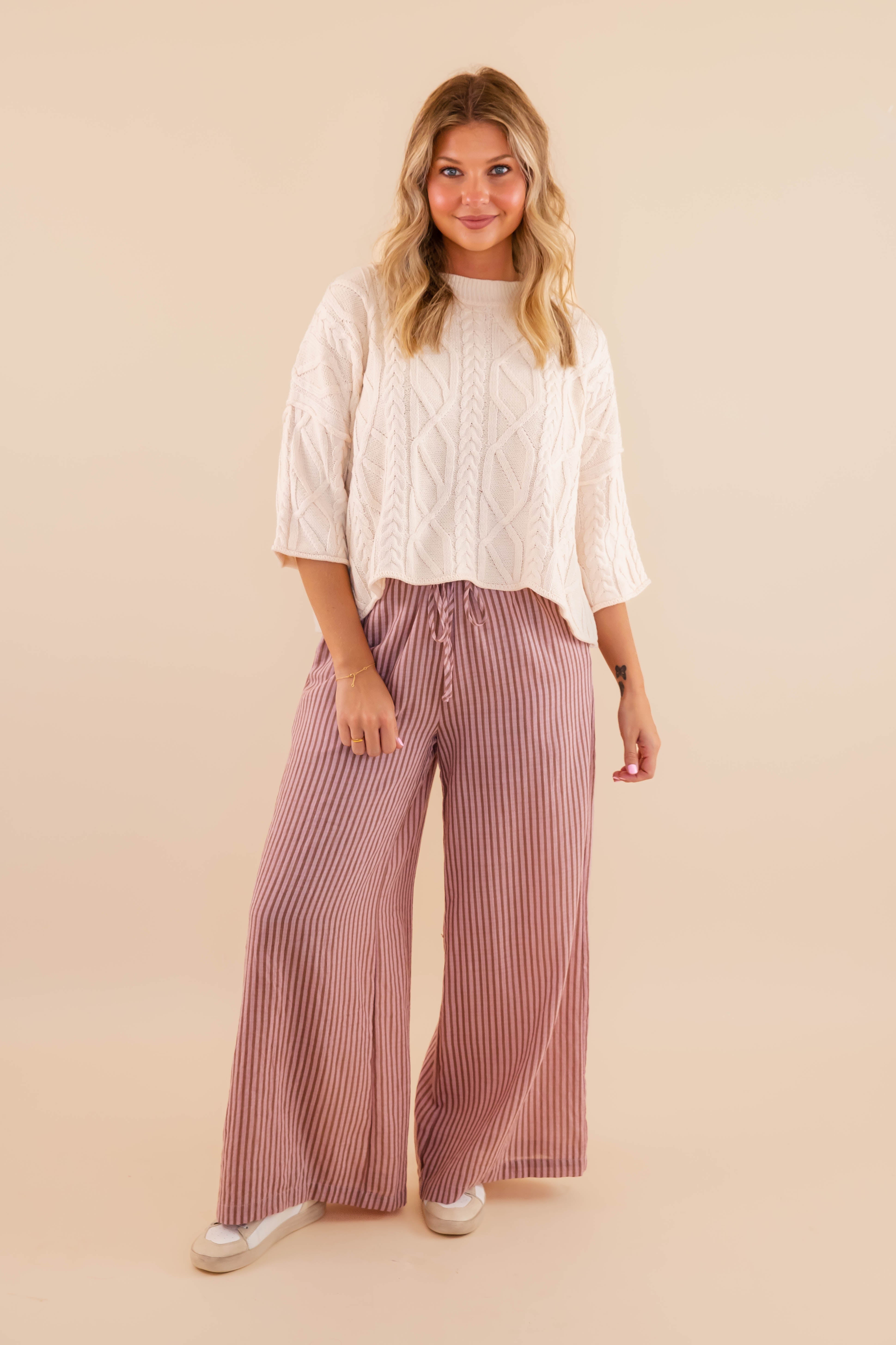 Light Weight Striped Pants- Comfortable Travel Pants- Work Appropriate ...